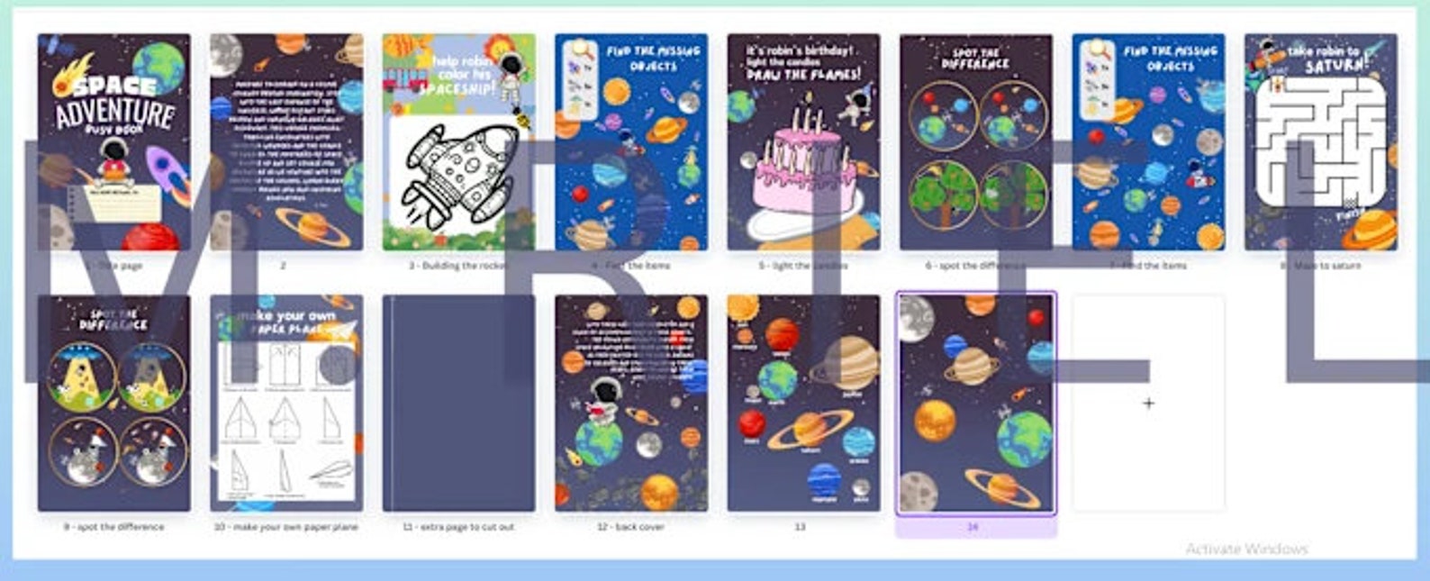 Printable Space Adventure Busy Book for Kids - Etsy