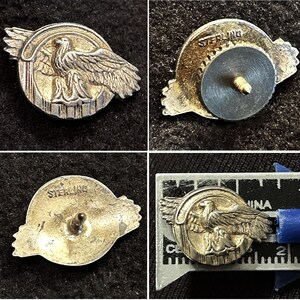 WW2 Sterling Pins Honorable Service Ruptured Duck Collar Pins LOT of 3 ...