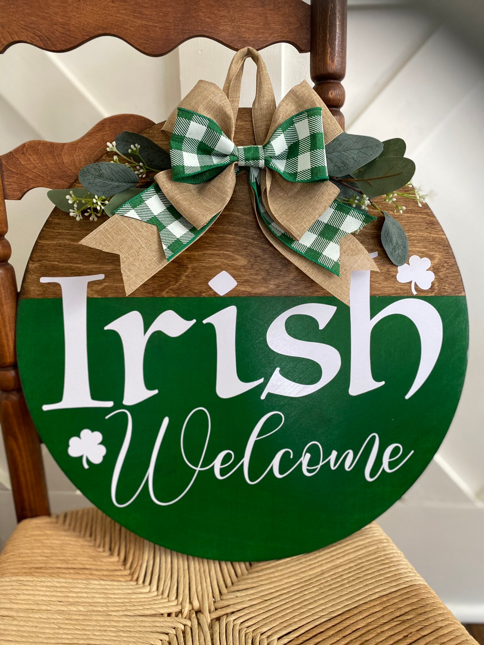 St Patricks Day Irish Welcome Door Hanger Front Door - Etsy
