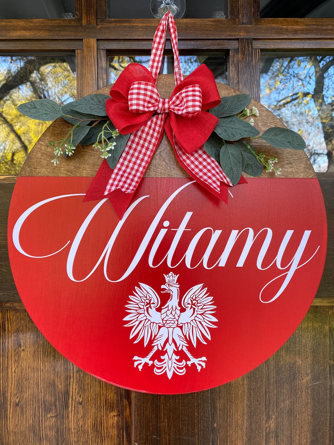 Polish, Welcome, Door Hanger, 18”, Sign, Housewarming, Gift, Wedding ...