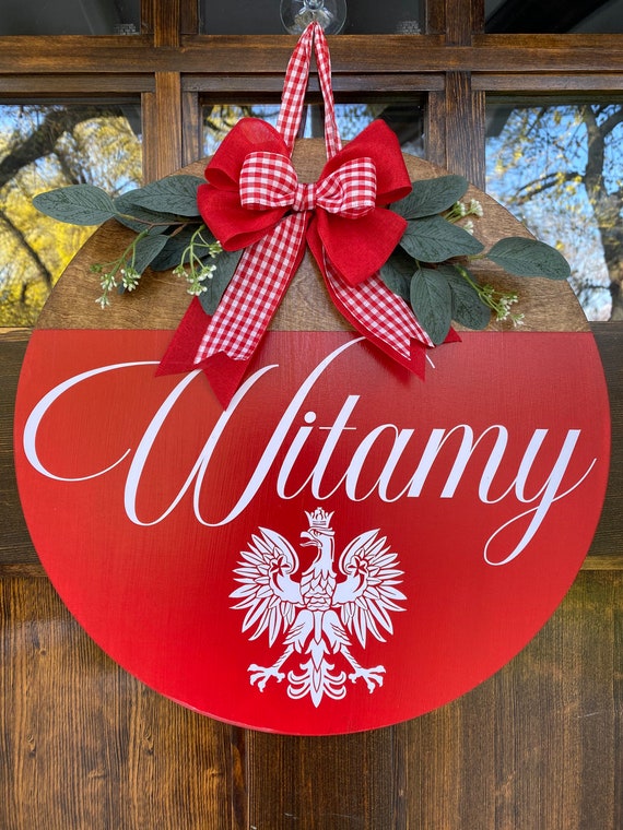 Polish Welcome Door Hanger 18 Sign Housewarming Gift - Etsy