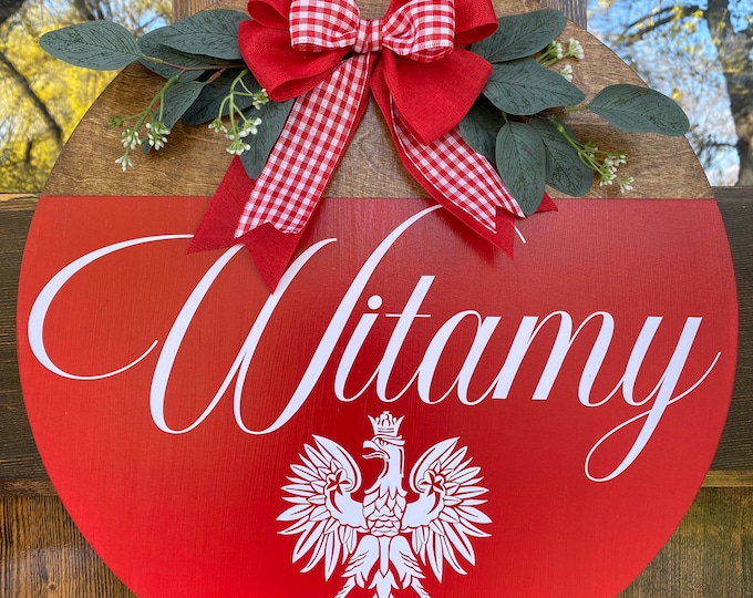 Polish, Welcome, Door Hanger, 18, Sign, Housewarming, Gift, Wedding ...