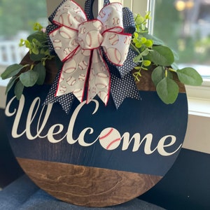 Baseball, Welcome, Baseball Sign, Baseball Decor, Home Decor, Front ...