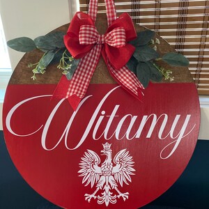 Polish, Welcome, Door Hanger, 18”, Sign, Housewarming, Gift, Wedding ...
