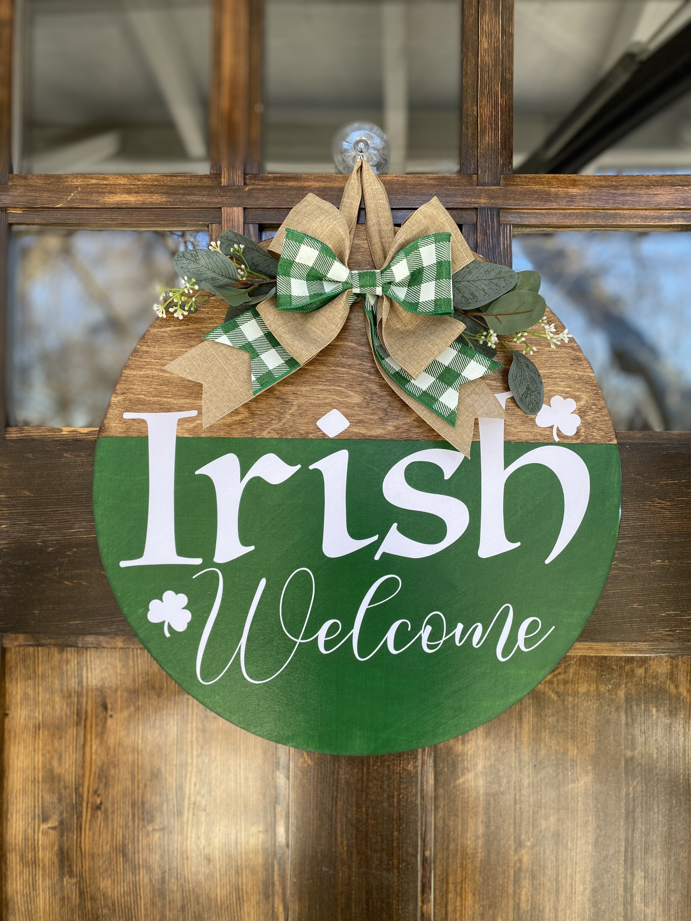 St Patricks Day Irish Welcome Door Hanger Front Door | Etsy