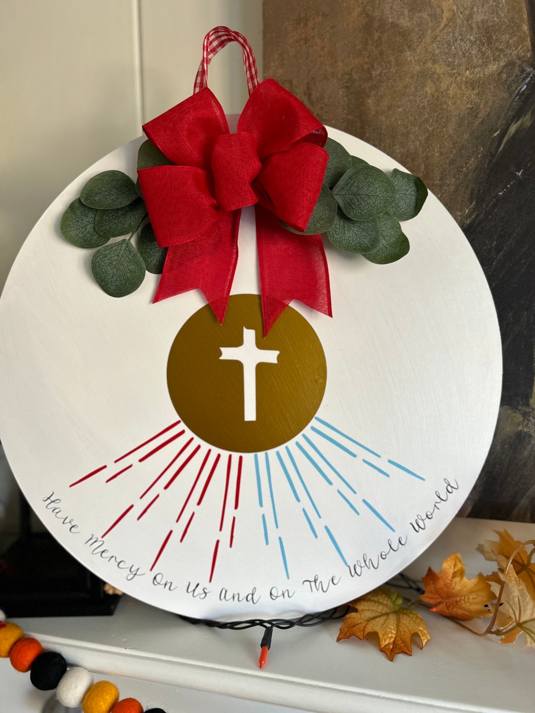Divine Mercy, Catholic, Faustina, Traditional Catholic, Wreath, Door ...
