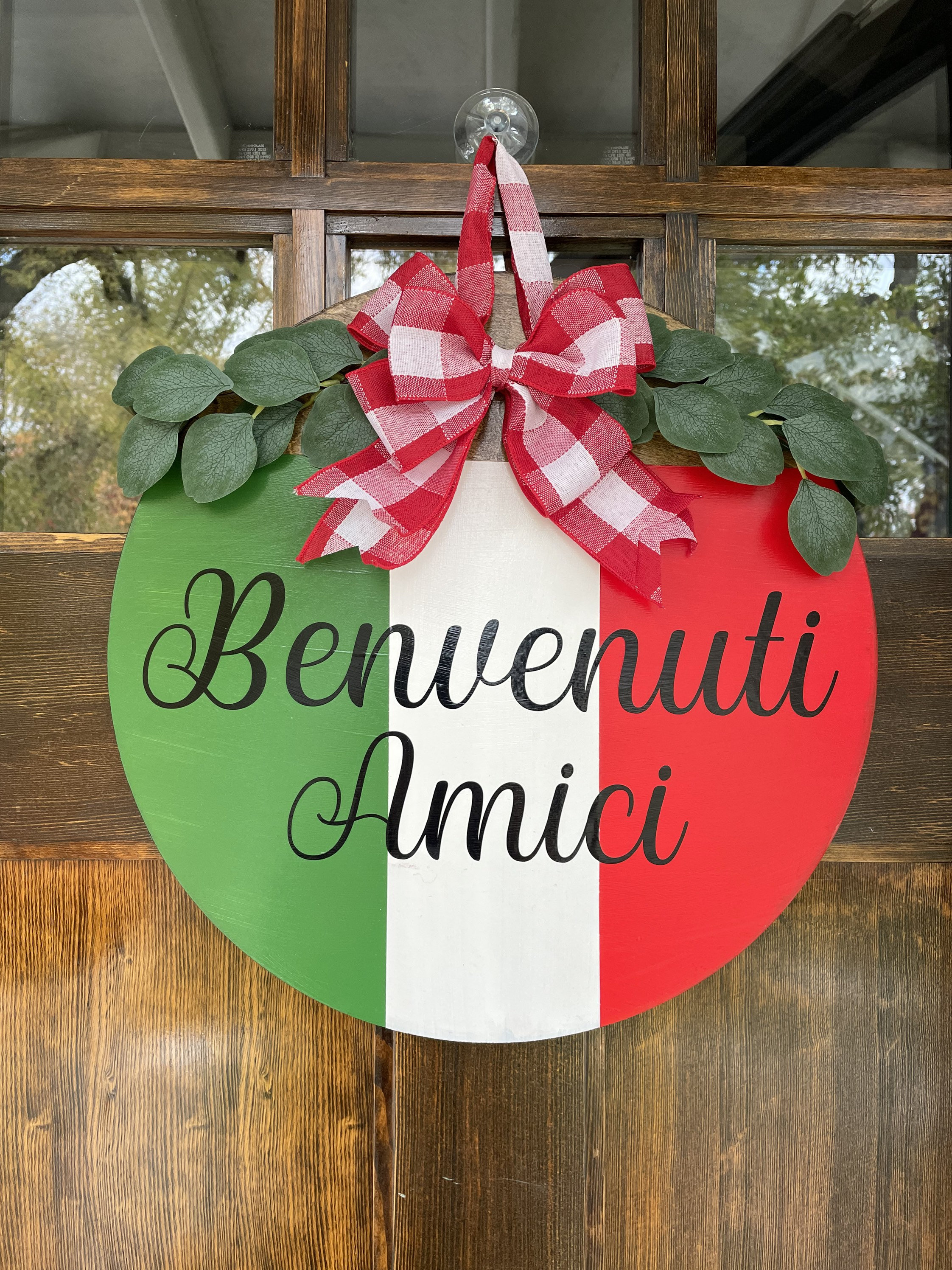 Italian, Welcome Friends, Italy, Door Hanger, Sign, Ethnic, Front Door ...