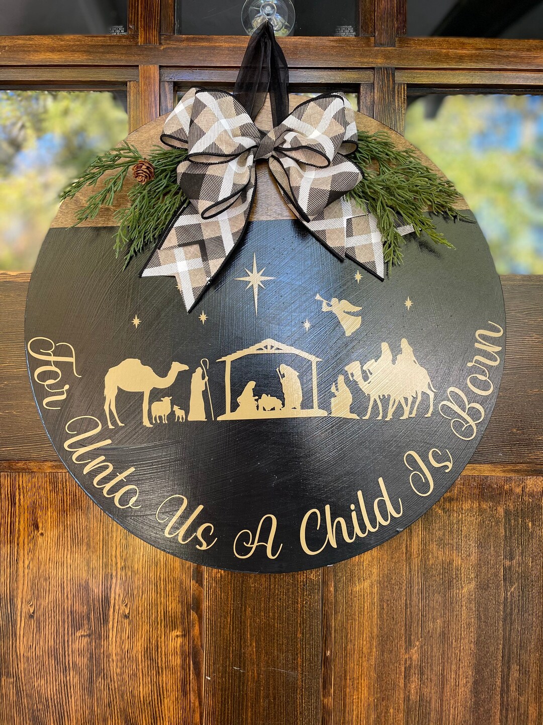 Nativity, Christmas, Seasonal, Door Hanger, Front Door, Christmas ...