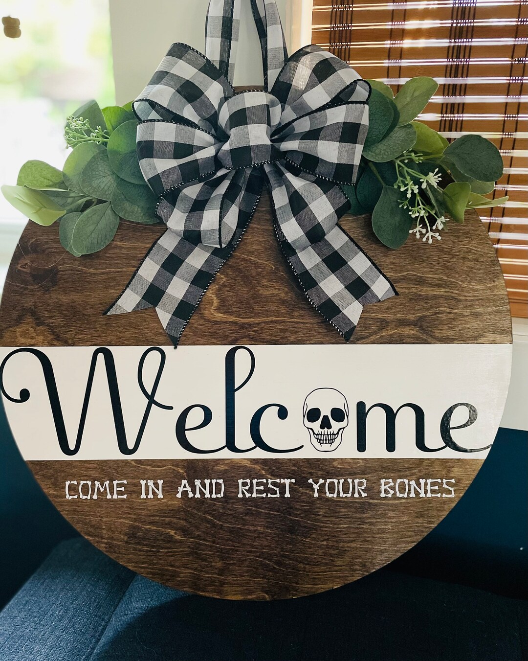 Skull, Skeleton, Door Hanger, Halloween, Fall, Halloween Decor ...