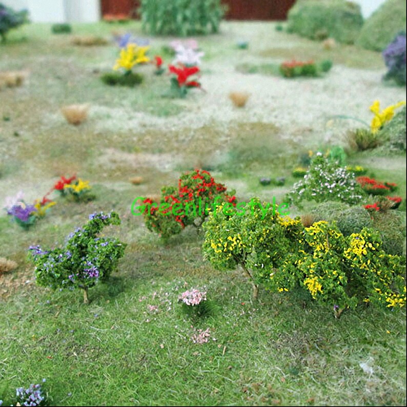 Flower Trees O HO Scale Architectural Flowering Plants Trees | Etsy