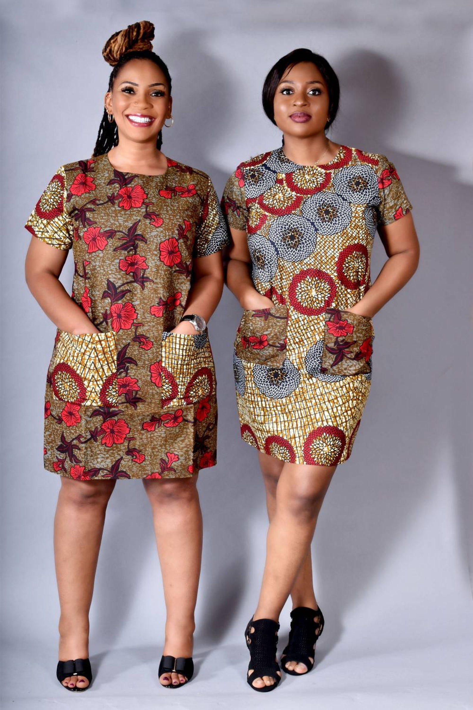 African Print Chisom Shift Dress - Etsy