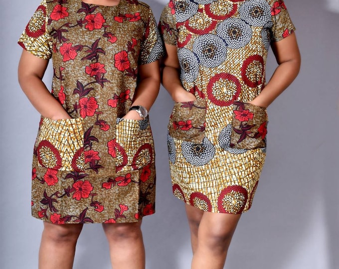 African Print Chisom Shift Dress - Etsy