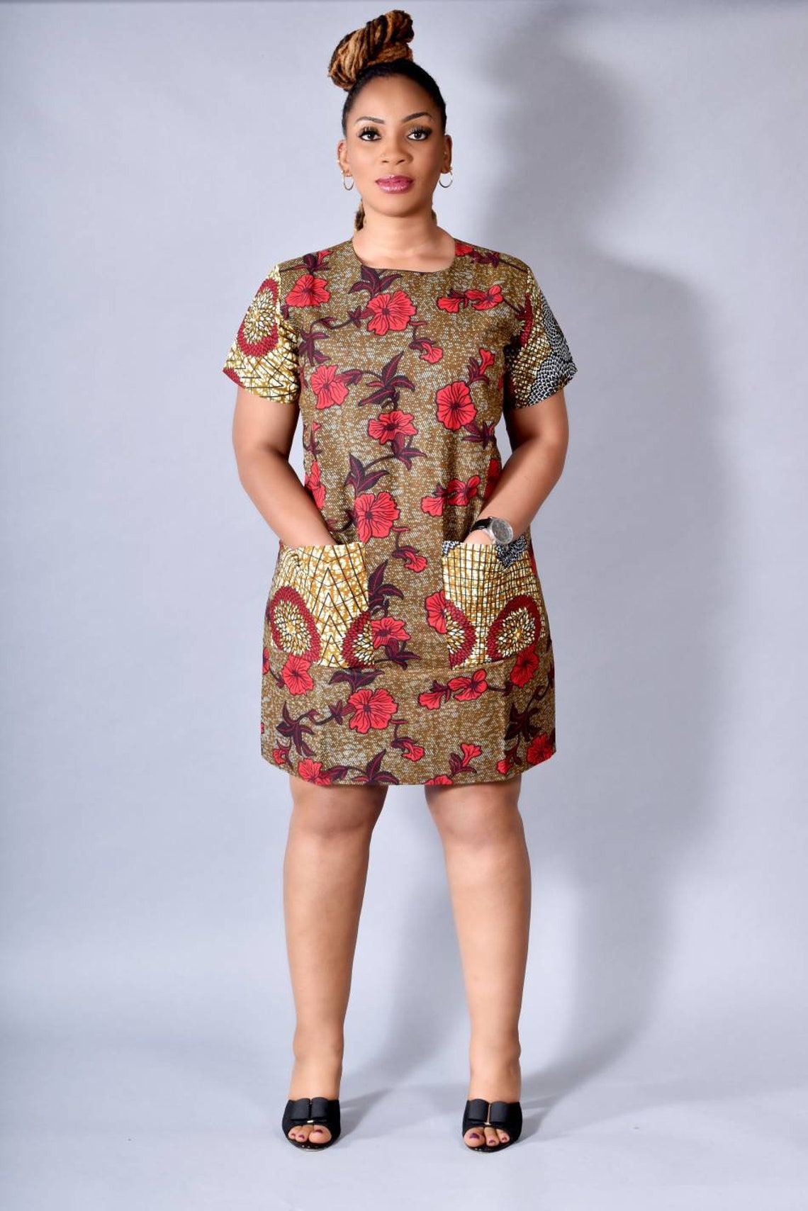 African Print Chisom Shift Dress - Etsy
