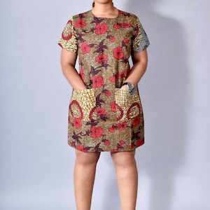 African Print Chisom Shift Dress - Etsy