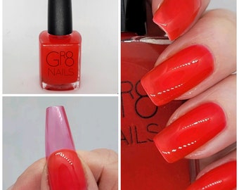 Poppy Poppy Red Holographic Jelly Nail Polish - Etsy