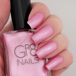 Strawberry Shortcake: Pastel Pink Shimmery Nail Polish Handmade by Gr8 ...
