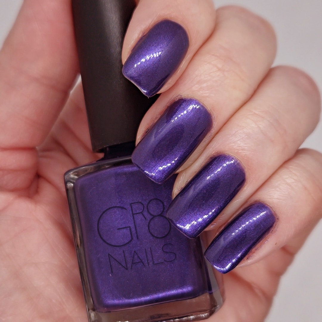 Dark Secret: Deep Purple Nail Polish Handmade by GR8 Nails - Etsy
