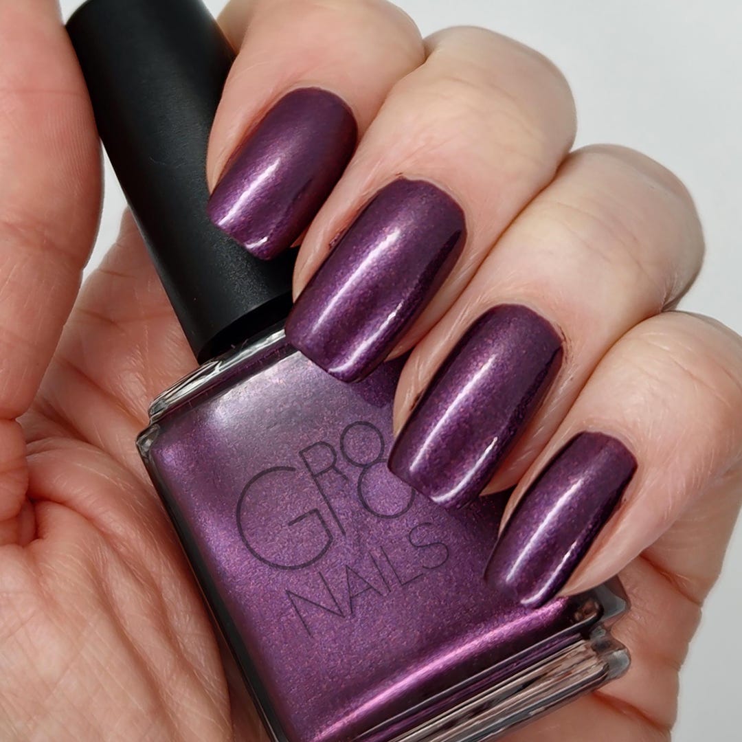 Blackberry: Dark Purple Nail Polish Handmade by GR8 Nails - Etsy