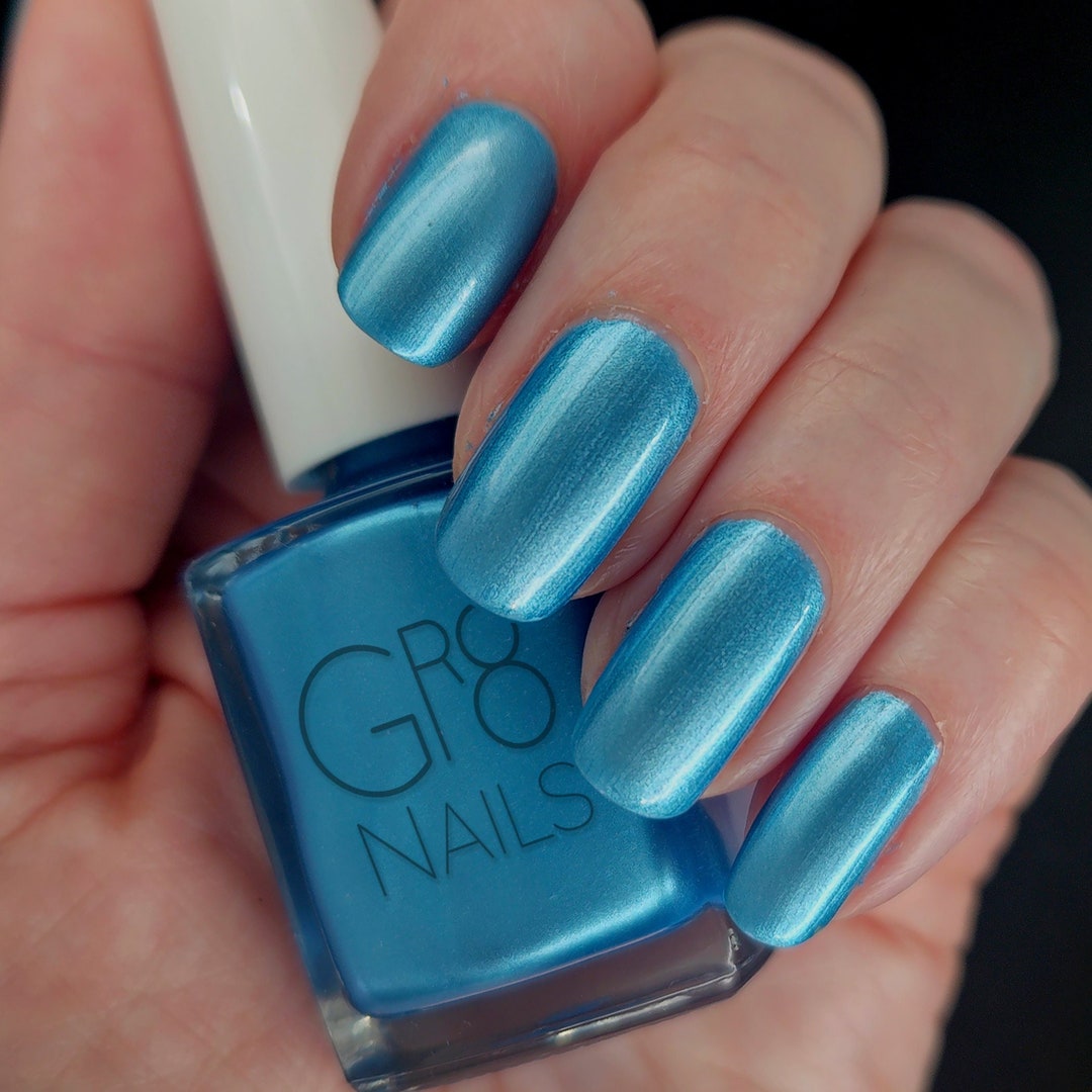 Splish Splash: Blue Nail Polish Handmade by GR8 Nails - Etsy