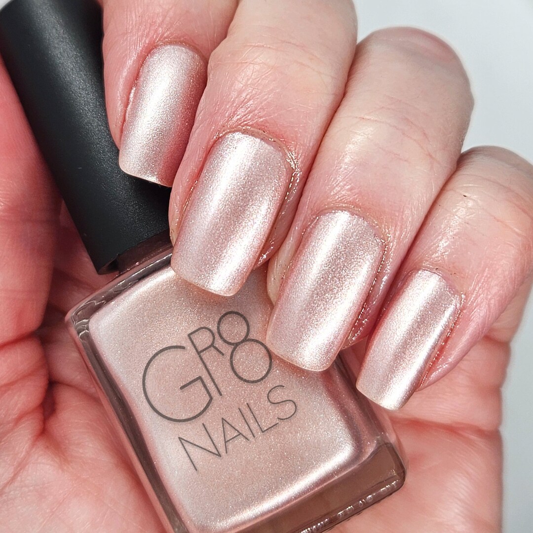 Peach Ice: Frosty Light Peach Nail Polish Handmade by Gr8nails - Etsy