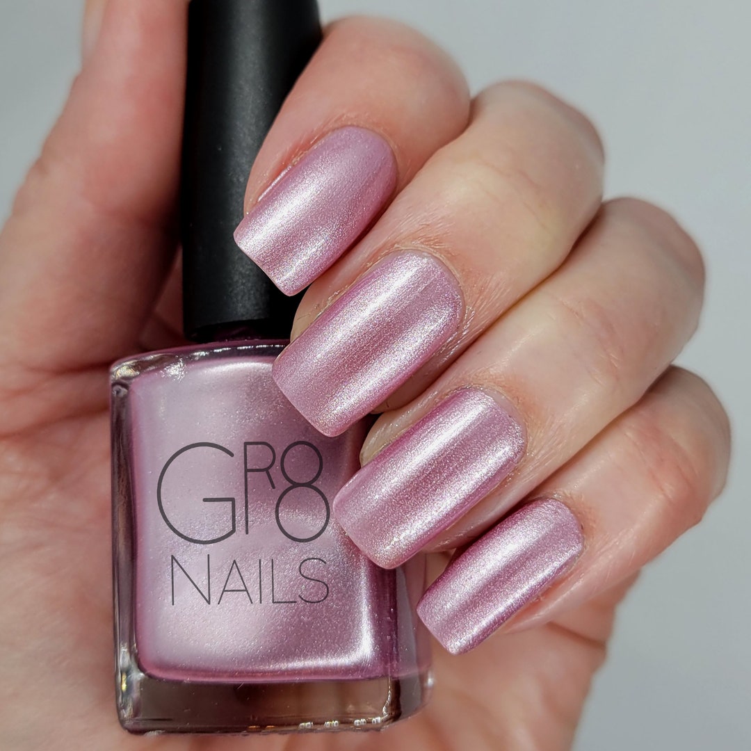 Rose Petal: Soft Shimmery Pink Nail Polish Hand Mixed by Gr8 - Etsy