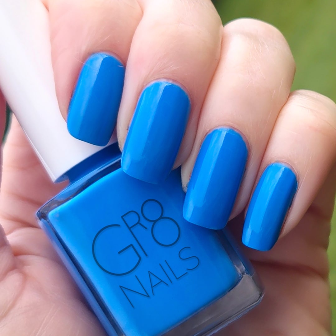 Neon Blue Nail Polish Handmade by GR8 Nails - Etsy