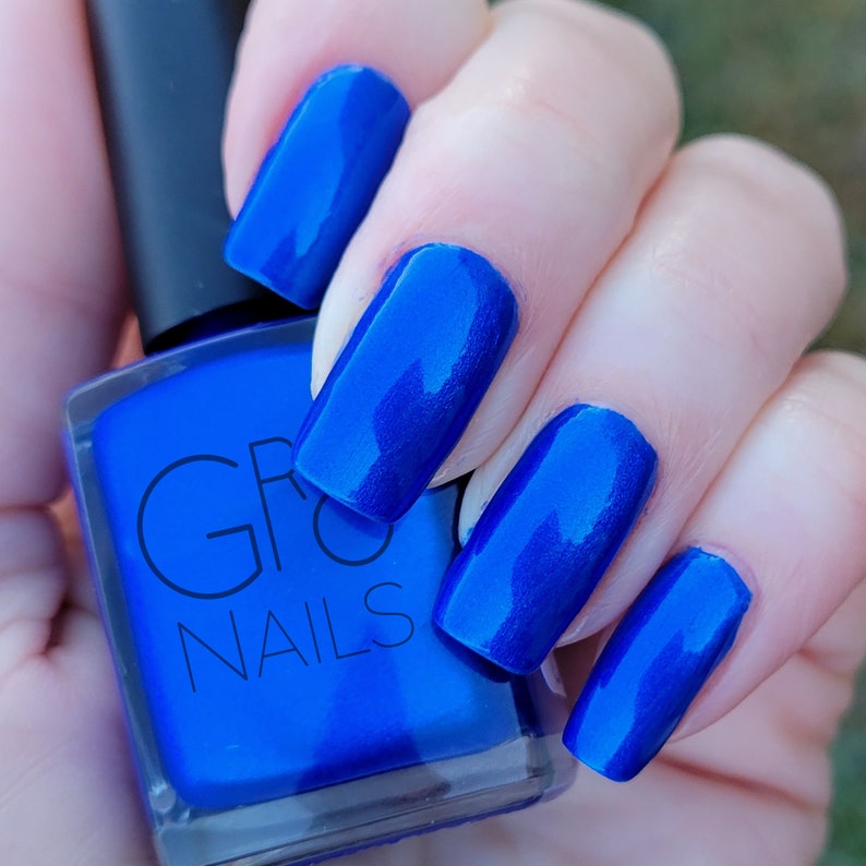 Sapphire Blue Nail Polish Handmade by GR8 Nails - Etsy