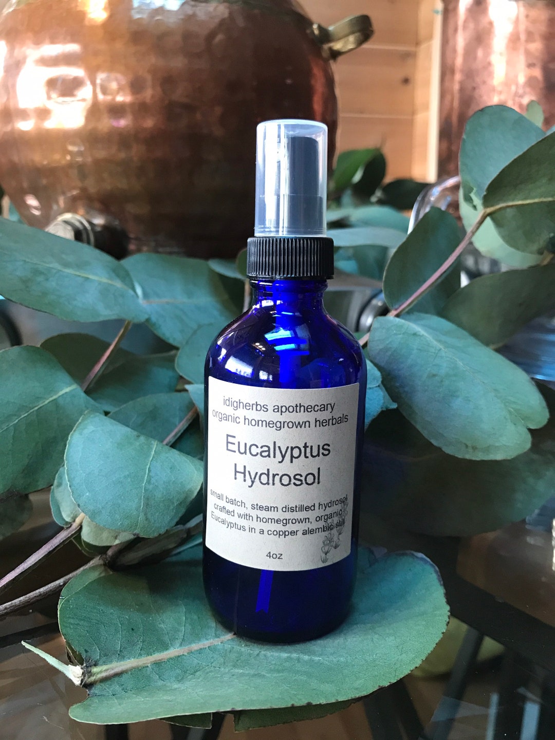Eucalyptus Hydrosol 4oz Spray Bottle Organic Homegrown Essential Oil ...