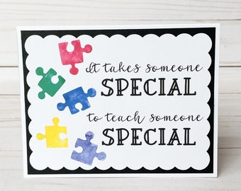 Teacher Appreciation-thank You Card-special Ed Thank - Etsy