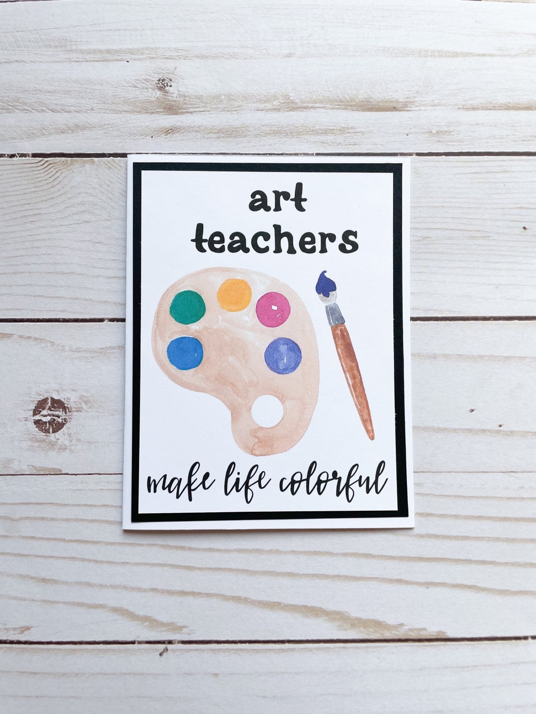Card for Art Teacher Thank You Art Teacher End of the Year - Etsy