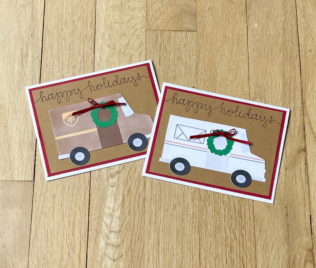 Christmas Card for Mail Carrier Postal Worker UPS Driver Delivery ...