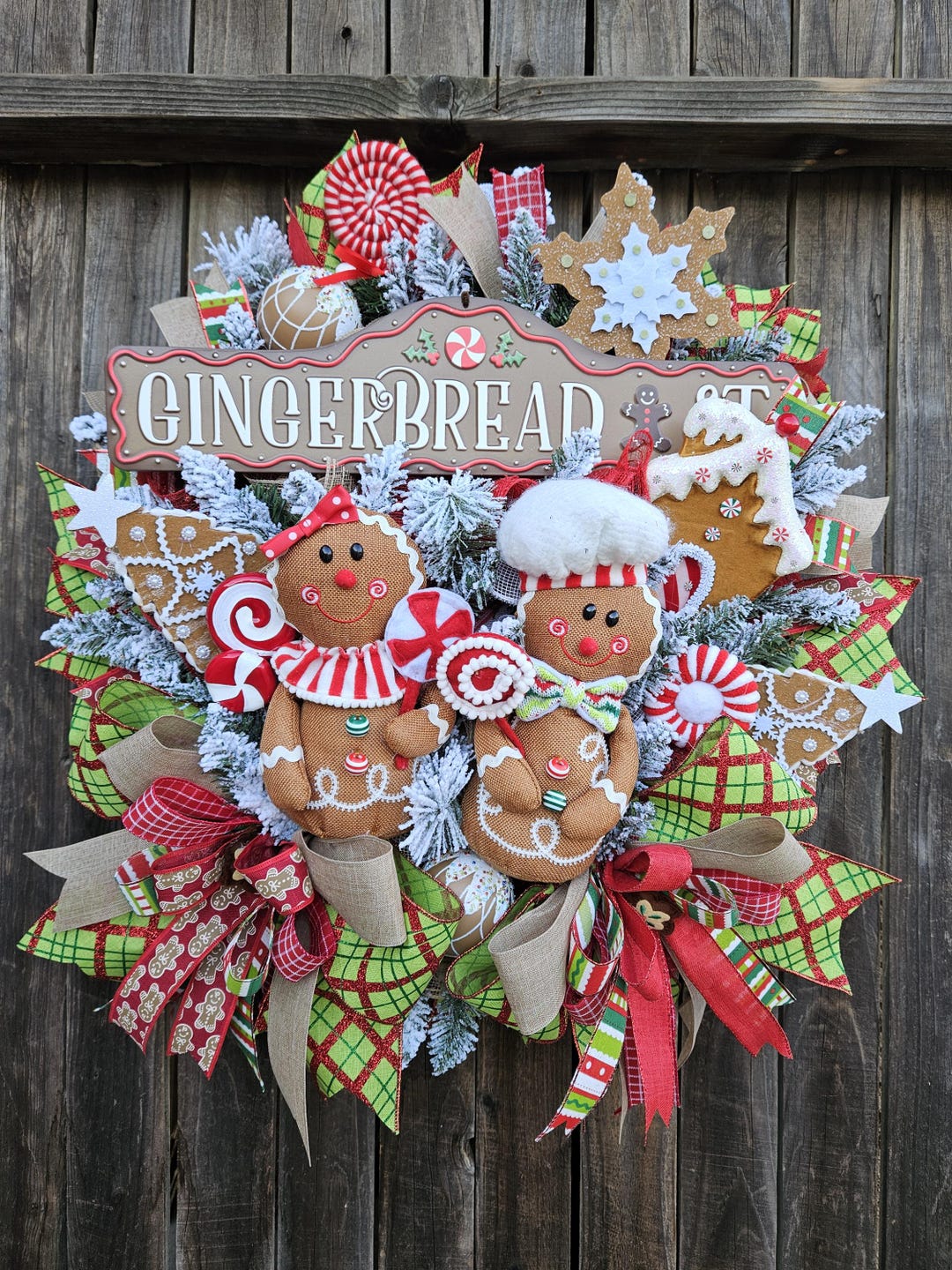 Gingerbread Christmas Wreath, Christmas Decoration, Christmas Holiday ...