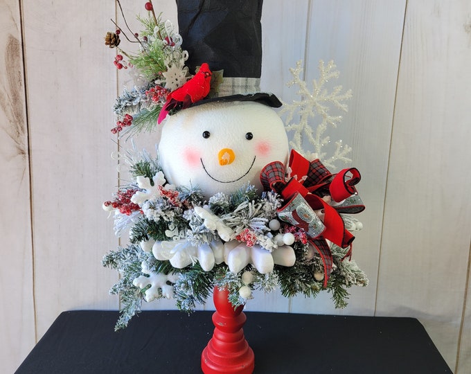 Snowman Centerpiece for Table, Snowman Decorations, Snowman Christmas ...