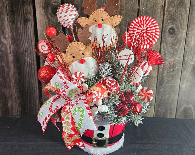 Christmas Reindeer Centerpiece, Table Arrangement, Christmas Decor ...