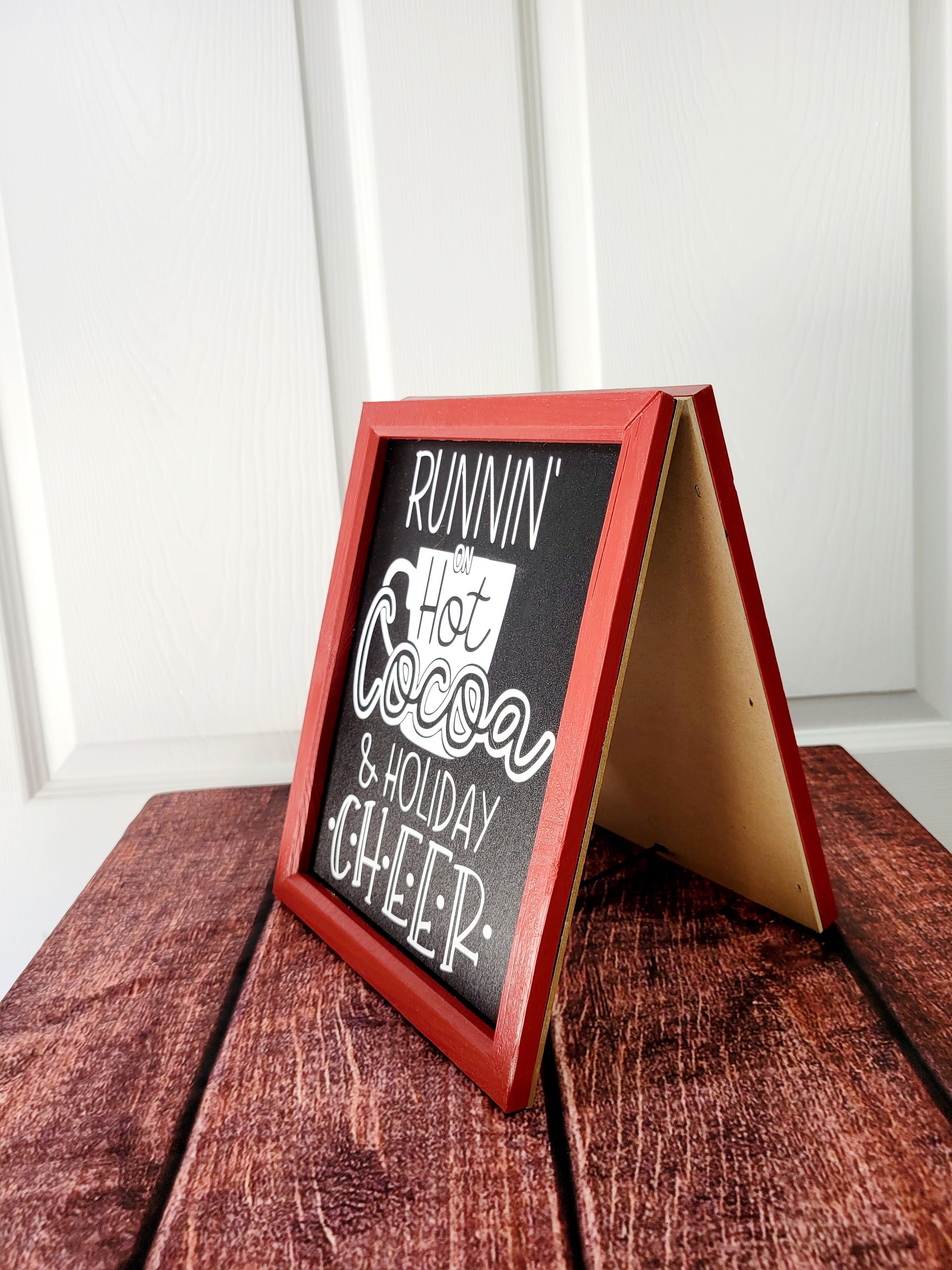 Cocoa bar sign Hot cocoa chalkboard sign Two-sided cocoa | Etsy