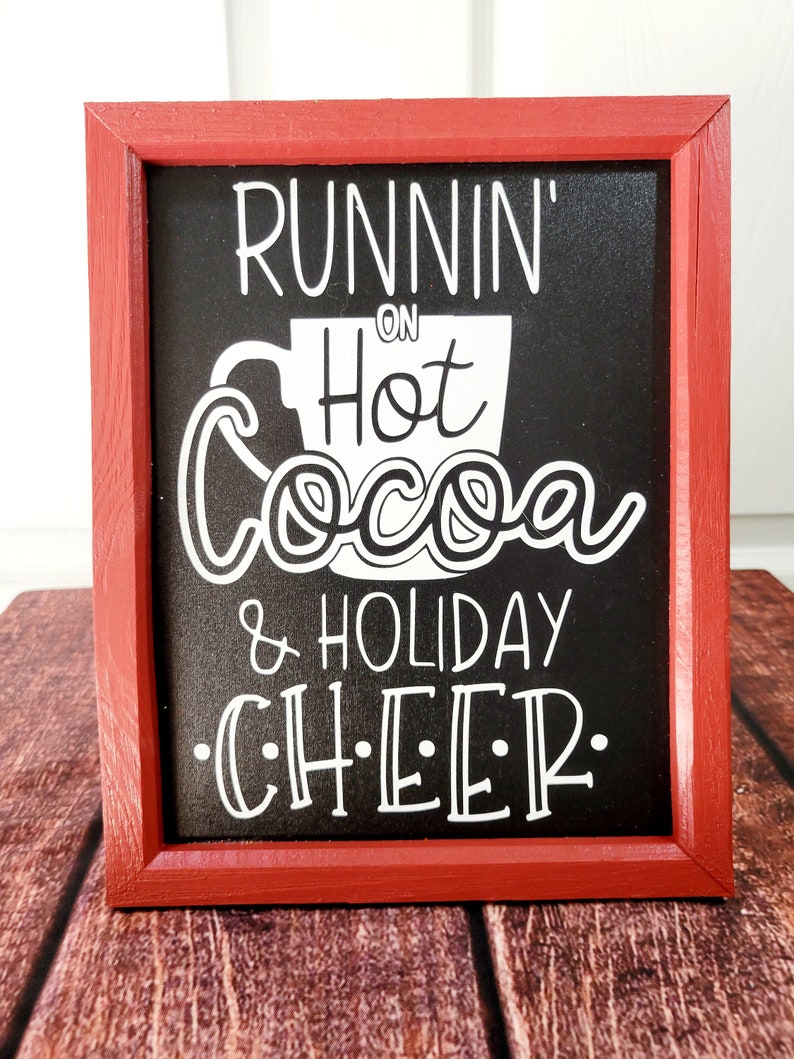 Cocoa bar sign Hot cocoa chalkboard sign Two-sided cocoa | Etsy