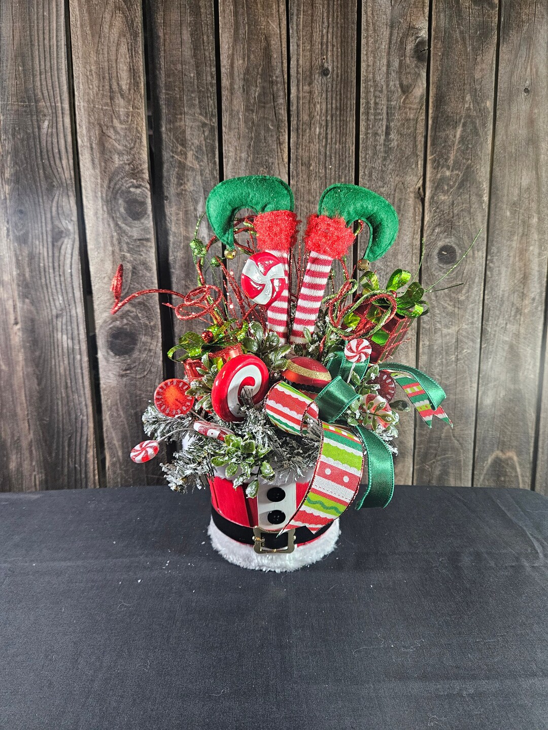 Christmas Elf Centerpiece, Christmas Decor, Table Arrangement, Elf ...