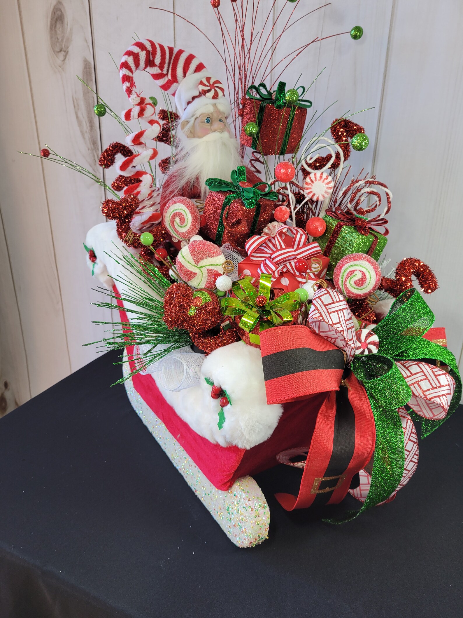 Christmas Decoration Christmas Table Centerpiece Santa - Etsy