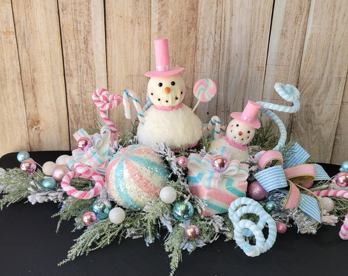 Christmas Centerpiece, Snowman Centerpiece, Christmas Snowman ...