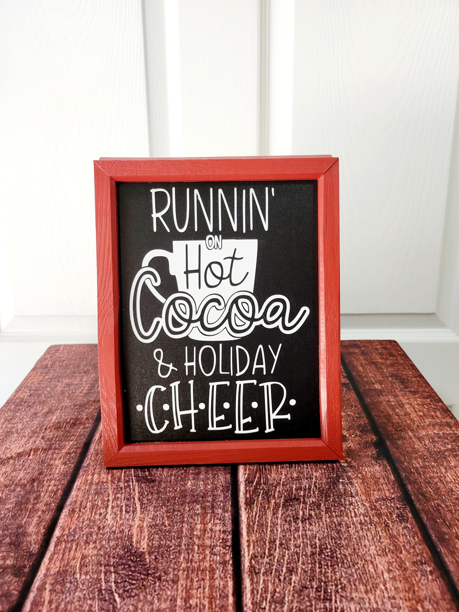 Cocoa bar sign Hot cocoa chalkboard sign Two-sided cocoa | Etsy