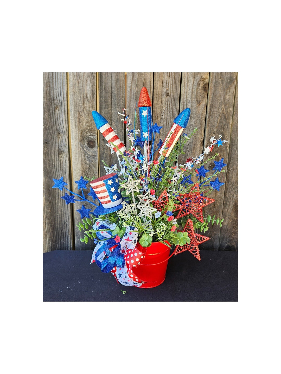 Fourth of July Centerpiece, Patriotic Centerpiece, Fourth of July Party ...