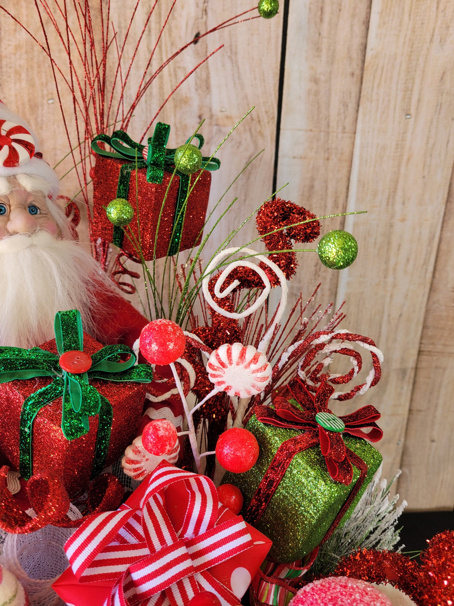 Christmas Decoration Christmas Table Centerpiece Santa - Etsy