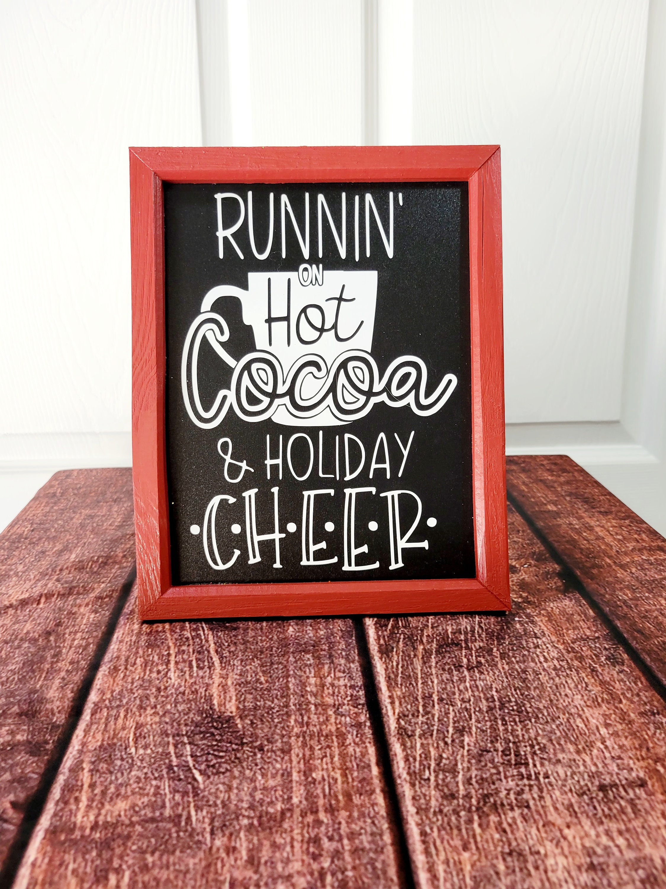 Cocoa bar sign Hot cocoa chalkboard sign Two-sided cocoa | Etsy