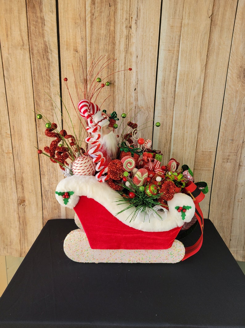 Christmas Decoration Christmas Table Centerpiece Santa - Etsy