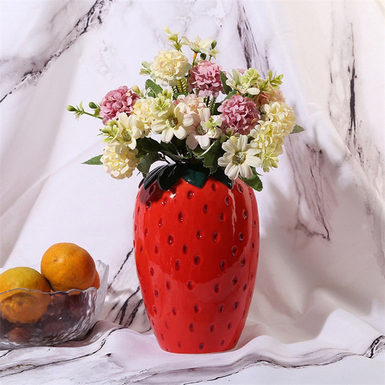 Flower Vase Strawberry Gifts Strawberry Ceramic Flower Pot - Etsy