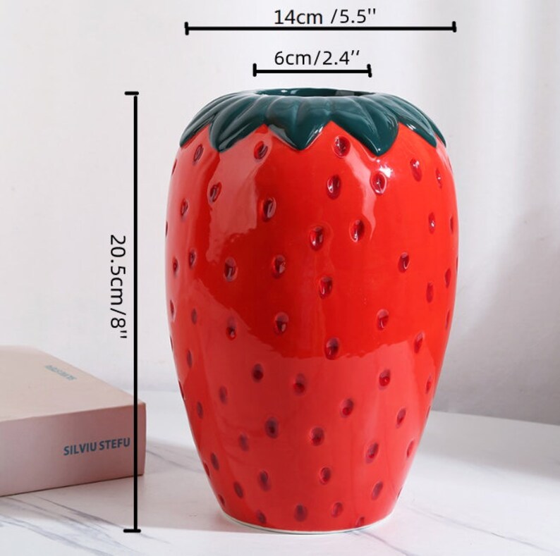 Flower Vase Strawberry Gifts Strawberry Ceramic Flower Pot - Etsy