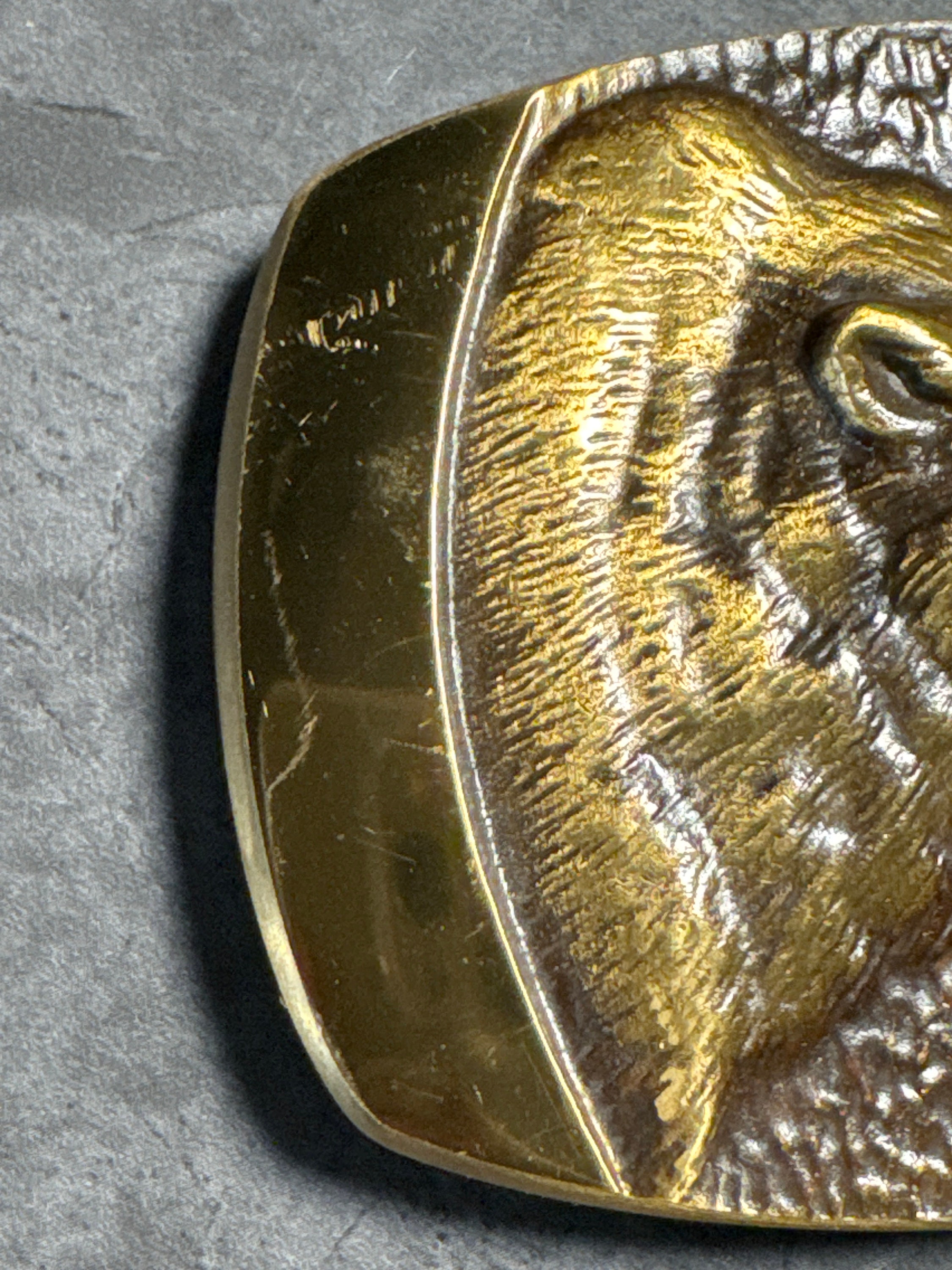 Solid Bronze Brown Bear SL Knight 1978 BTS Vintage Belt Buckle - Etsy