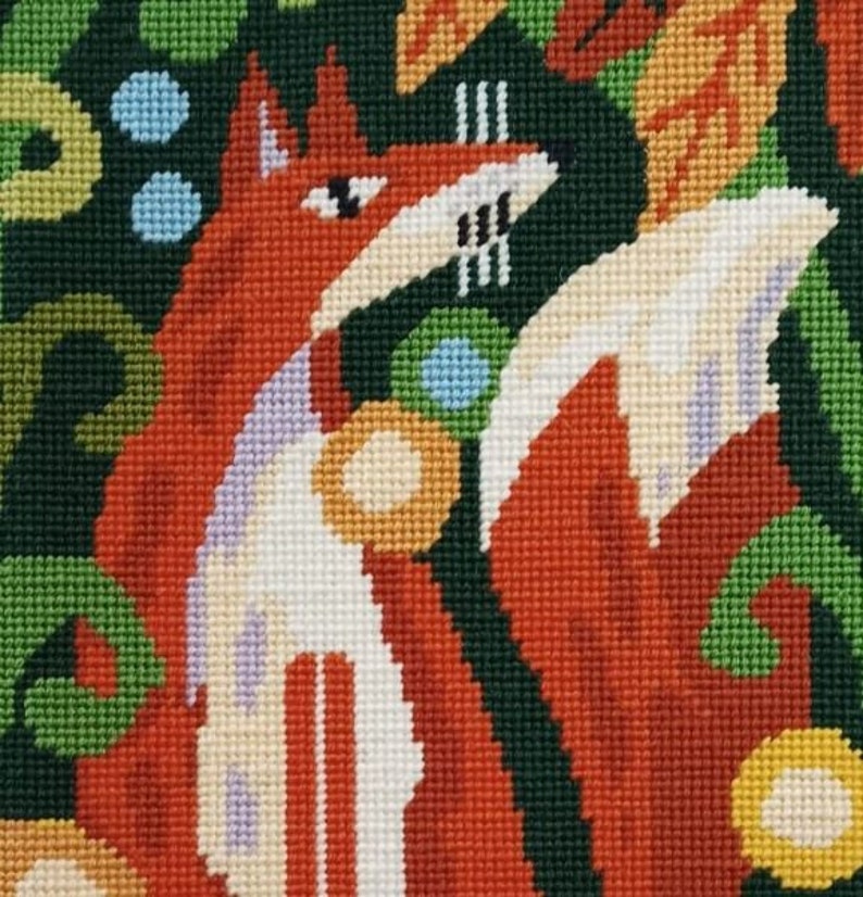 Tapestry Kit, Needlepoint Kit - Fox Tapestry Kit, Modern Art ...