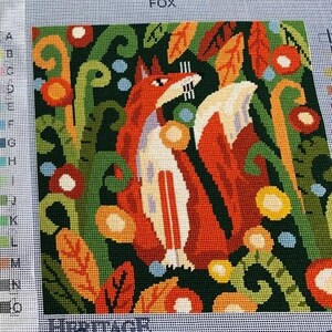 Tapestry Kit, Needlepoint Kit - Fox Tapestry Kit, Modern Art ...