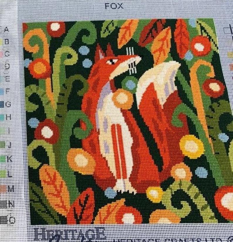 Tapestry Kit, Needlepoint Kit - Fox Tapestry Kit, Modern Art ...